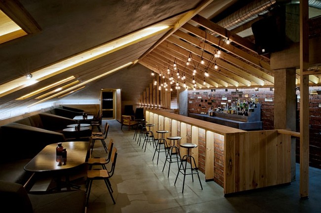 Ravishing ATTIC Bar Blends Rustic Textures With Contemporary Design ...