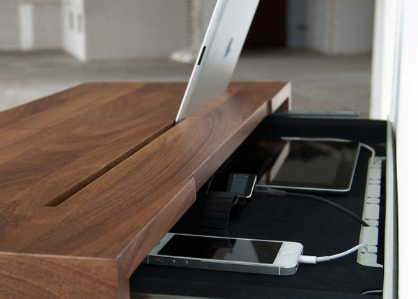 Elegant Stage Offers A Discreet Charging Shelf For Your Smart Gadgets ...