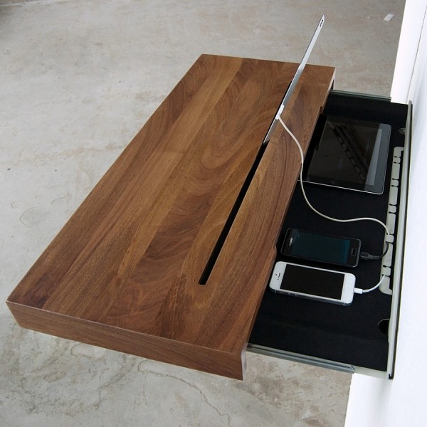 Elegant Stage Offers A Discreet Charging Shelf For Your Smart Gadgets ...