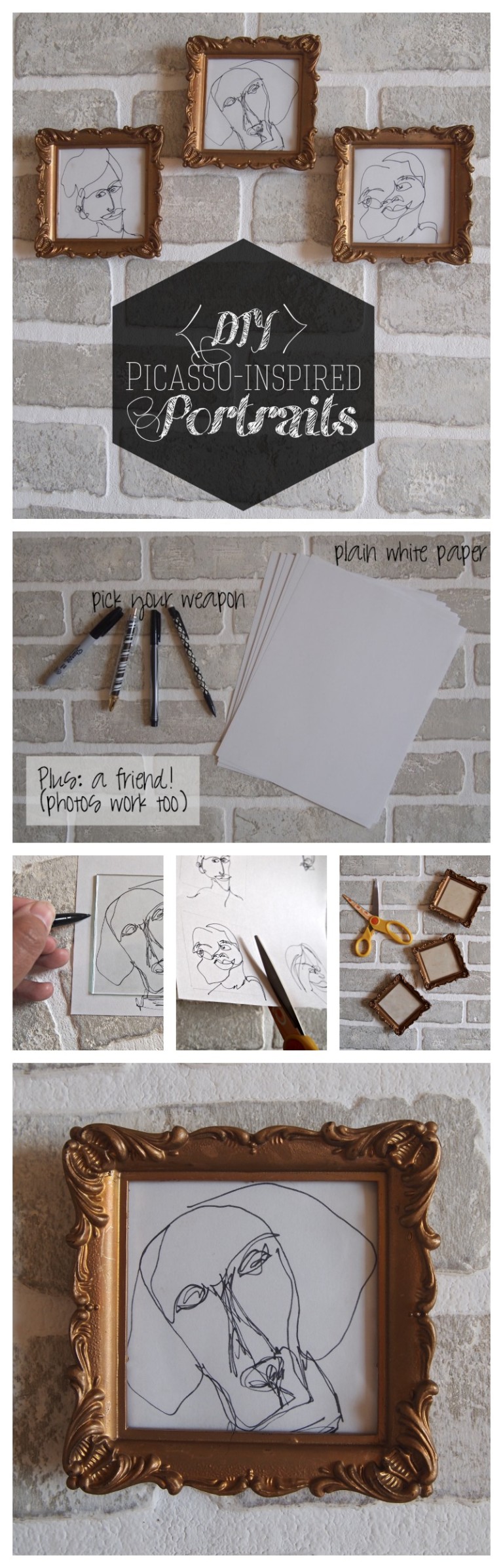 DIY Wall Art: Picasso-Inspired Portraits