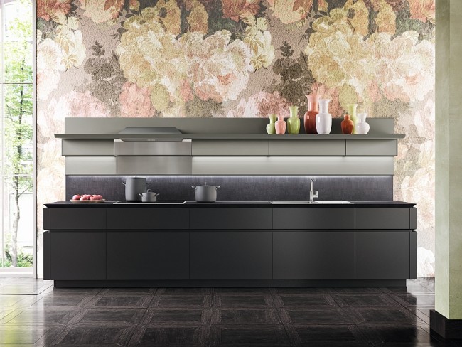 Modern Italian Kitchen With Concealed Shelves And Smart Technology