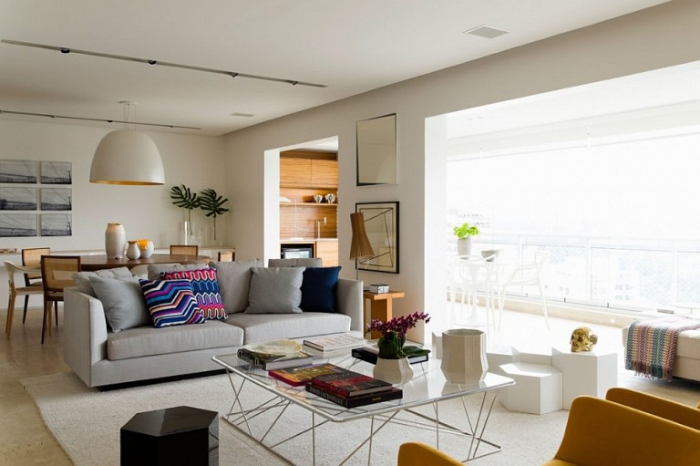 Posh Apartment In Brazil Captivates With Smart Accents Of Yellow And ...