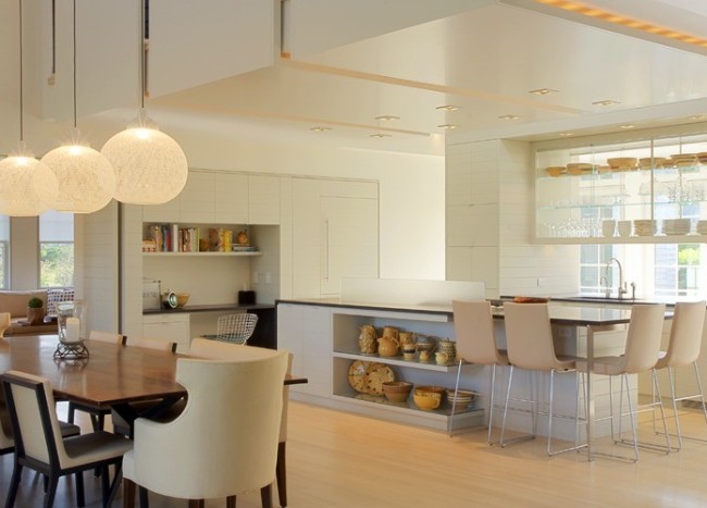 Trendy Display: 50 Kitchen Islands with Open Shelving | Decoist