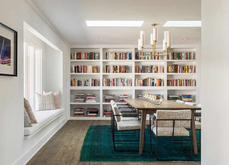 25 Dining Rooms and Library Combinations, Ideas, Inspirations