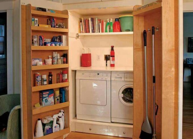 60 Clever Ways To Hide A Washing Machine & Dryer In Your Home
