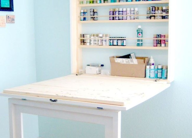 42 Space-Saving Fold Down Desks To Maximize Productivity