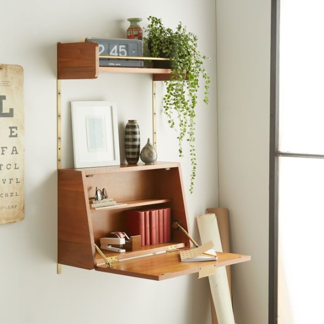 42 Space-Saving Fold Down Desks To Maximize Productivity