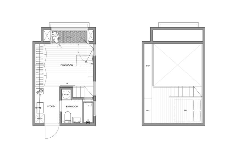 Going Vertical: Tiny 22-Sqm Apartment Maximizes Space in Style | Decoist