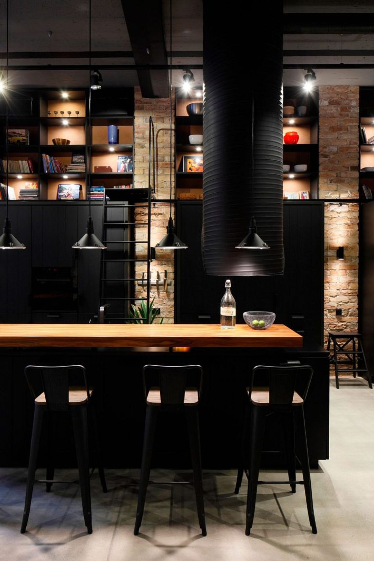 Apartment UV Goes Modern Industrial Using Exposed Metal, Brick and ...