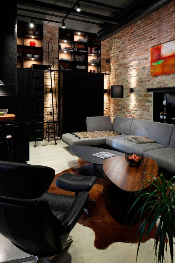Apartment UV Goes Modern Industrial Using Exposed Metal, Brick and ...