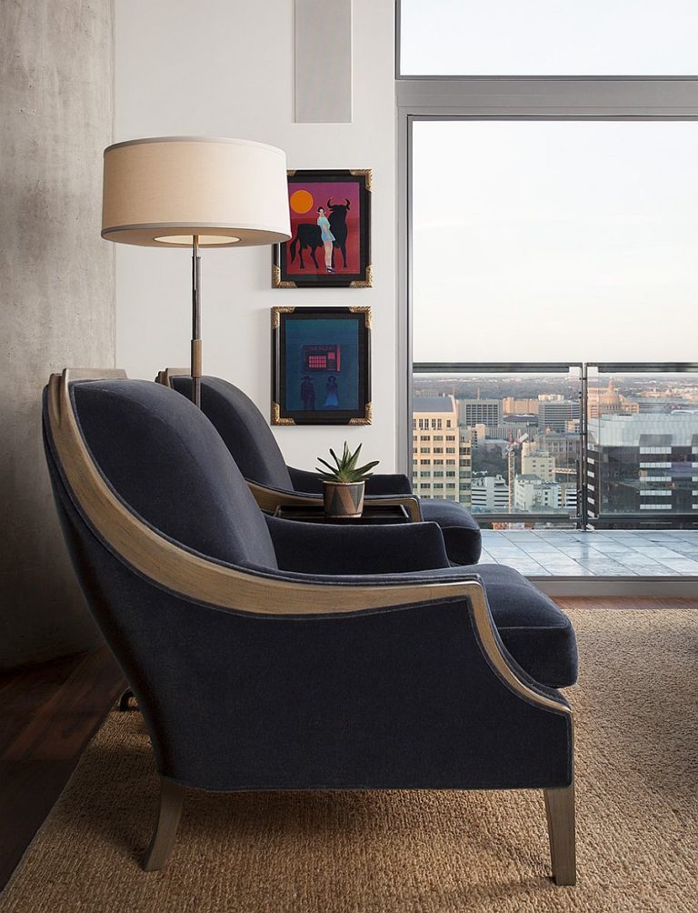This Posh Austin Condo Features a Dining Table that Morphs into Pool ...