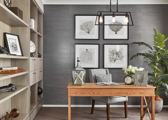25 Trendy Gray Home Offices Combining Sophistication with Organization ...