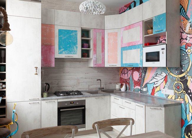 25 Small Eclectic Kitchens Full of Color and Personality - FUTURISTIC ...