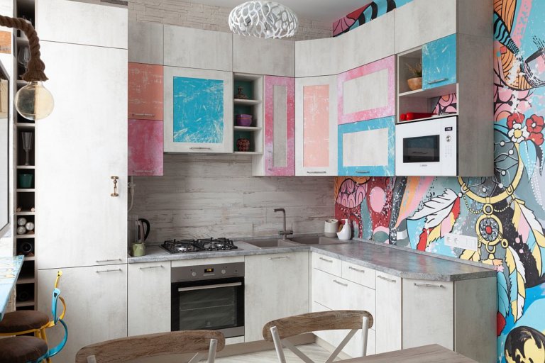 25 Small Eclectic Kitchens Full of Color and Personality | Decoist