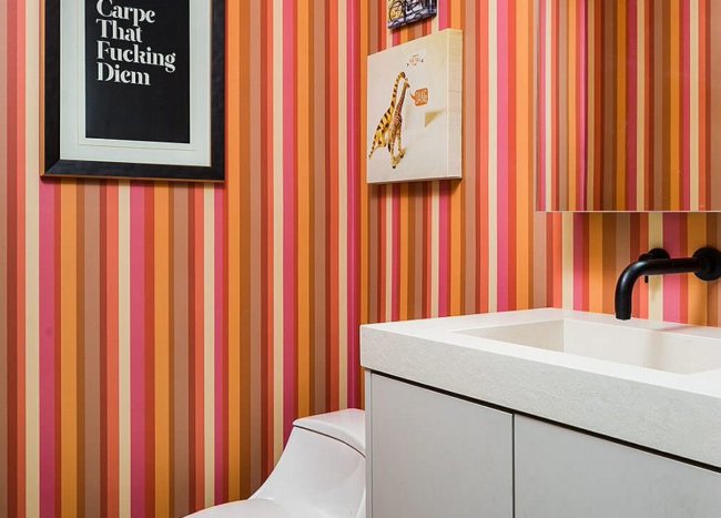 Going Bold: 20 Contemporary Powder Rooms in 10 Spectacular Colors ...