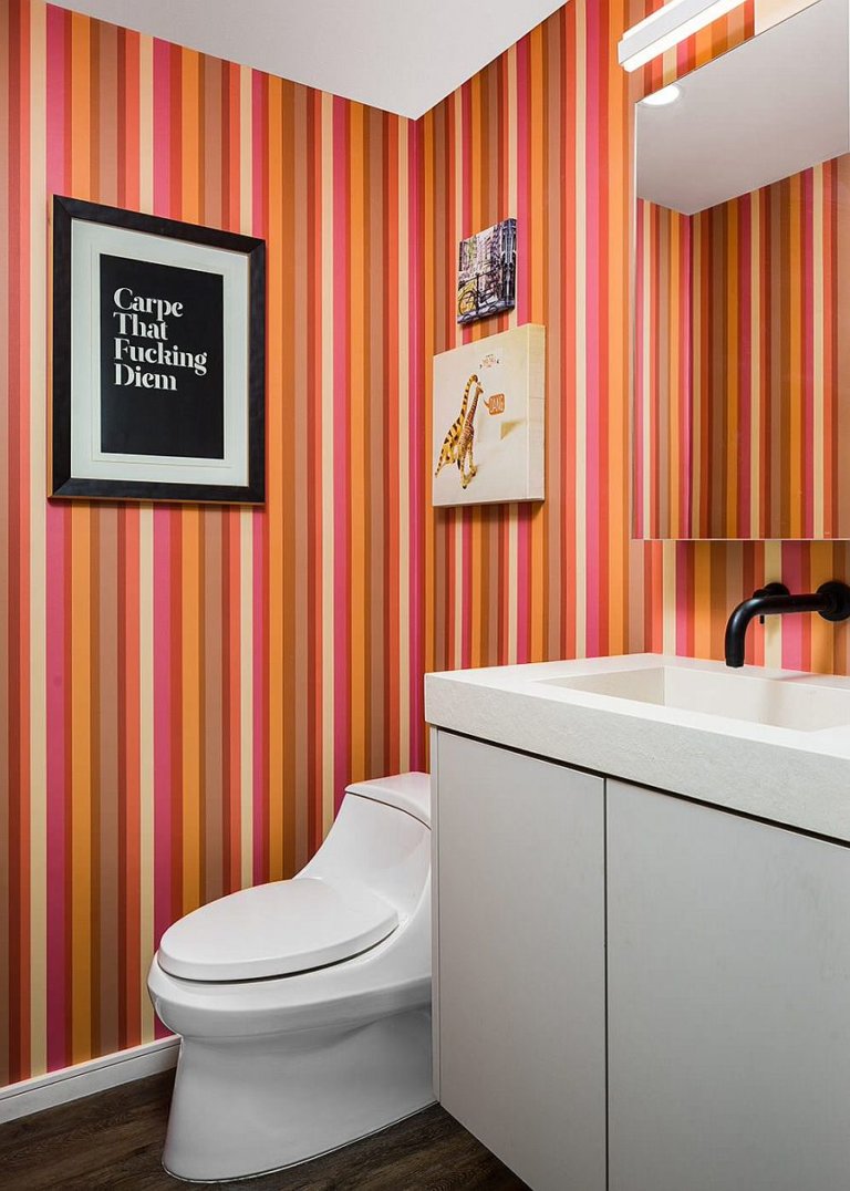 Going Bold: 20 Contemporary Powder Rooms in 10 Spectacular Colors ...