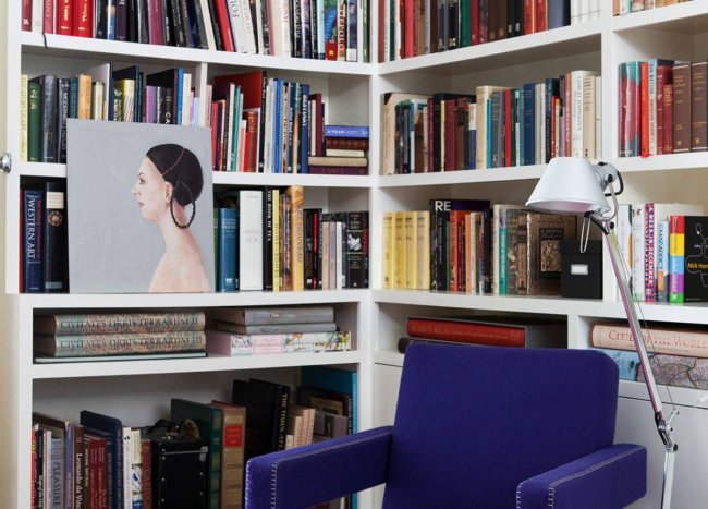 Small Contemporary Home Library Ideas Filled with Color and Creativity ...