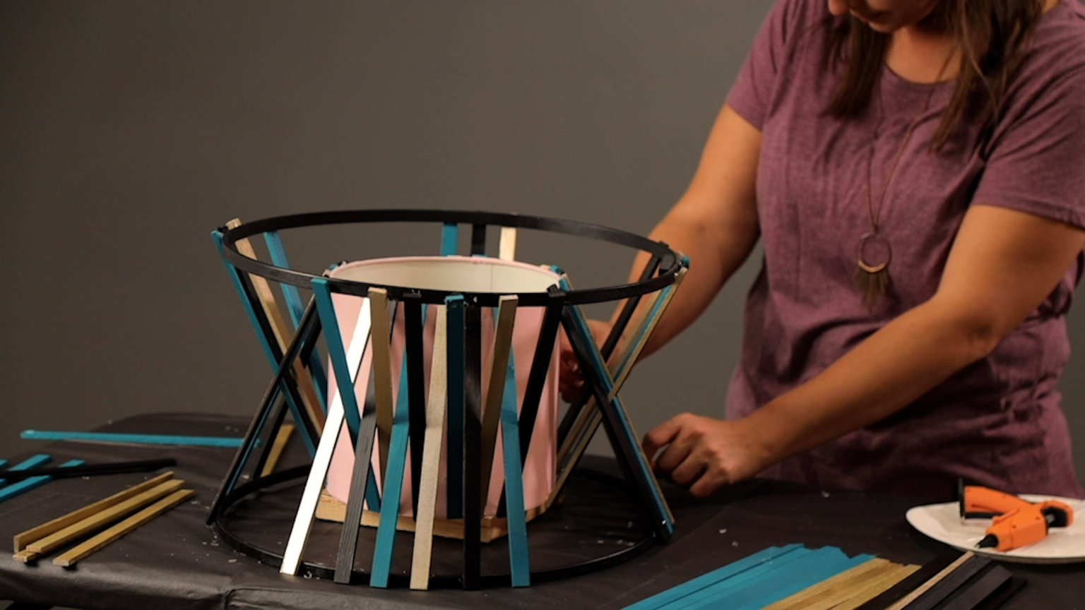 Upgrade Your Lighting With A DIY Paint Stick Pendant Lamp - FUTURISTIC ...