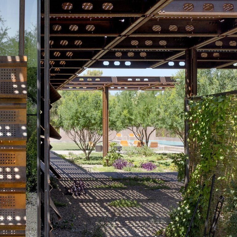 Custom Corten Steel Structural Component Extend this Arizona Home ...
