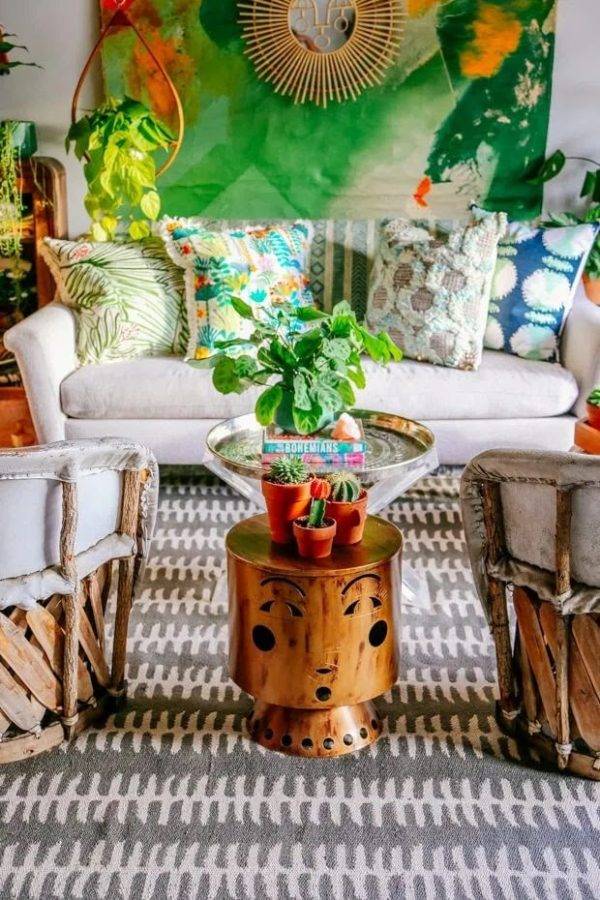 10 Inspirasi Ruang Tamu Bohemian – Minimalis123