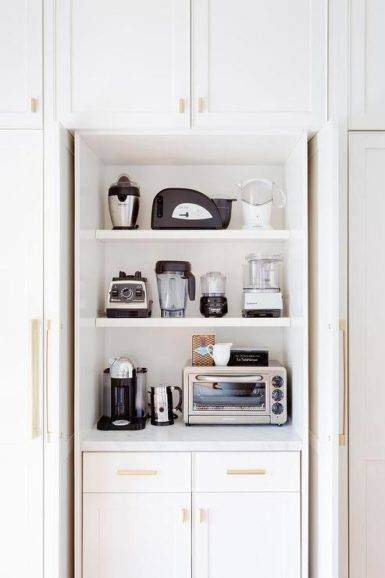 40 Kitchen Appliance Storage Ideas To Keep Your Kitchen Clutter Free ...